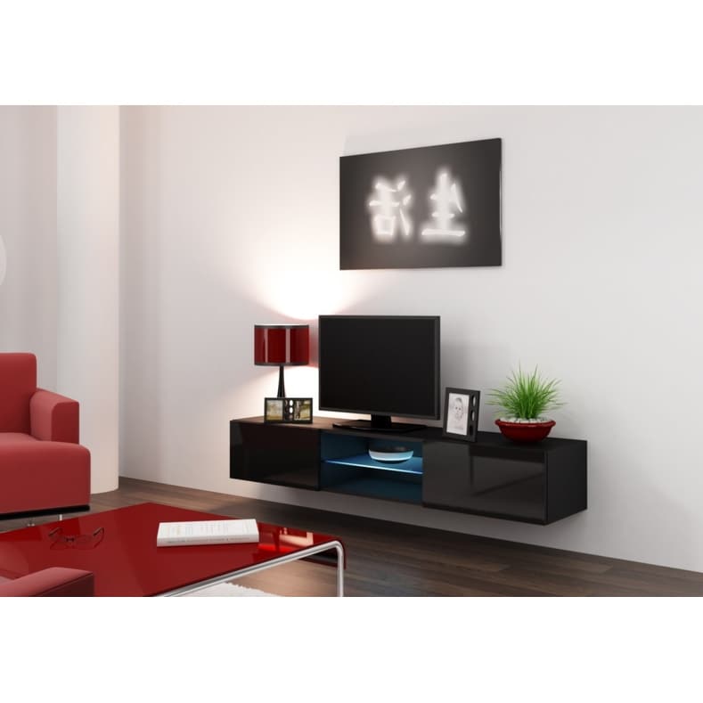 VIGO Glass Floating TV Stand Bed Bath Beyond 25362418