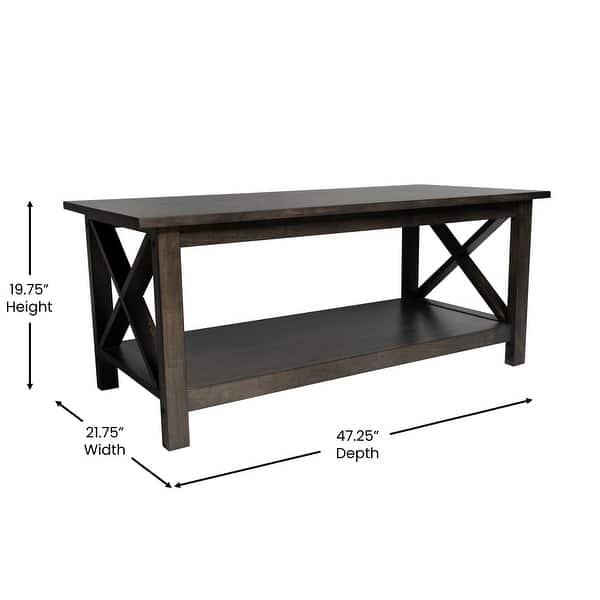 Classic Solid Wood Farmhouse Coffee Table - Bed Bath & Beyond - 39138609
