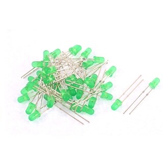 40pcs 3mm Round Green Led Indicator Light-emitting Diode Lamp Bulbs ...