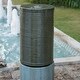 44 in. Outdoor Tall Large Modern Garden Copper Cylinder Ribbed Tower ...