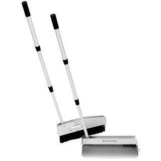 Micro Klen Broomy Broom and Long Handled Dustpan Set - Telescoping ...
