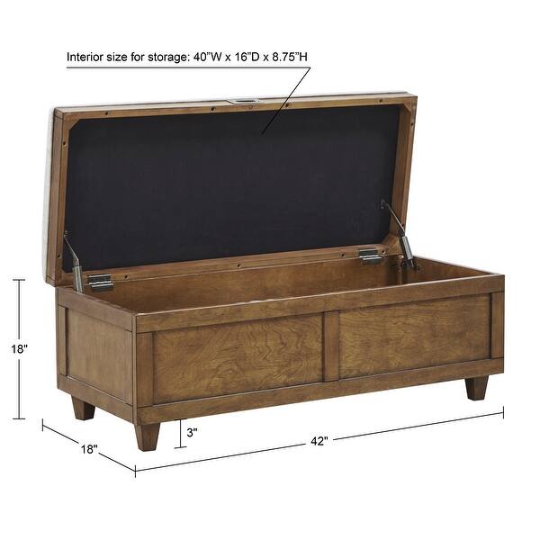 Klara Wood and Upholstered Soft Close Storage Bench - Bed Bath & Beyond ...