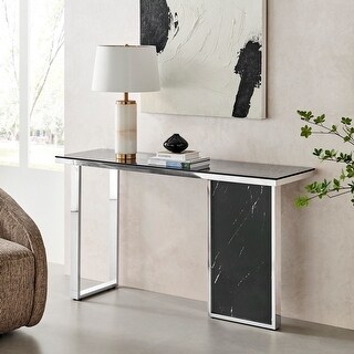 Monolith Chic Marble Console Table - Bed Bath & Beyond - 40469573