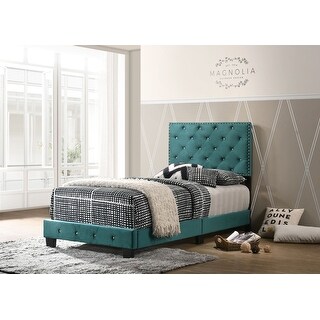LYKE Home Callen White Upholstered Bed Bed Bath Beyond 35999147