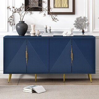 Navy Blue Sideboard Accent Storage Cabinet Console Table - Bed Bath ...