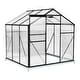 Walk-in Hobby Greenhouse with Sliding Door and Roof Vent for Backyard ...