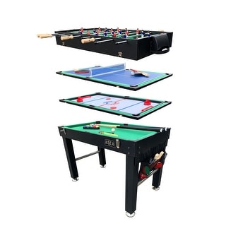 KICK Quad 48‚" 4-in-1 Multi Game Table - Foosball, Billiards/Pool ...