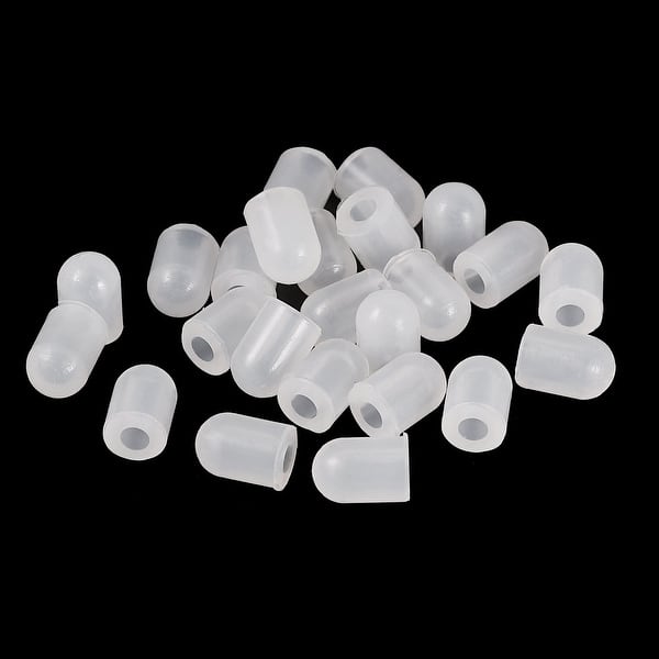 2.4mm ID 7.5mm Long Rubber End Caps Screw Protectors Tubing Covers ...