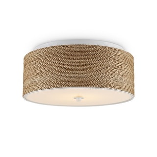 Currey & Company Coulton Rope Flush Mount - 7.5"h x 16"dia - Bed Bath ...