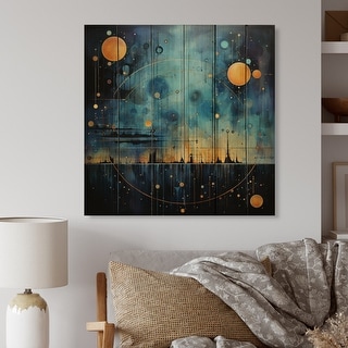 Designart "Astrology Celestial Alignment" Abstract Print on Natural ...