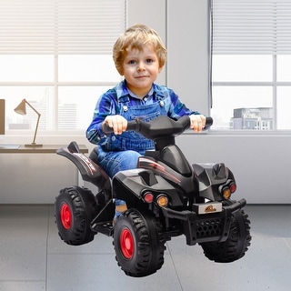 6V Electric Ride-On Kids ATV Quad with Forward Drive, Music, and ...