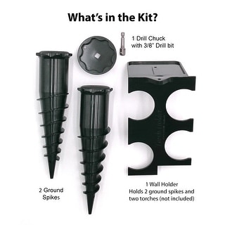Ground Spike and Wall Storage Kit – 2-Pack Ground spikes with Torch ...