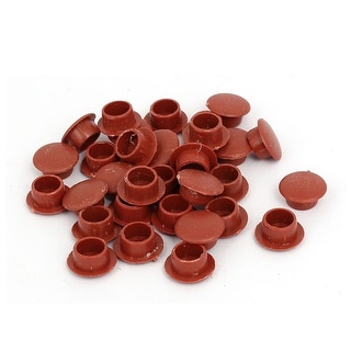 10mm Dia Plastic Round Flush Mounted Tube Insert Hole Plugs Brown ...