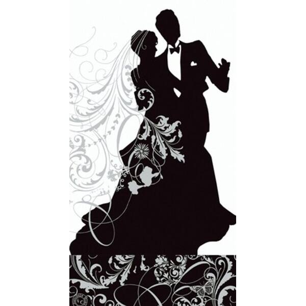 24-Piece Set of Black and White Silhouette Hanky Swankies Facial Tissue ...