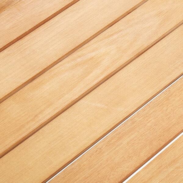 vidaXL 7 Piece Patio Dining Set Poly Rattan and Acacia Wood Black - Bed ...