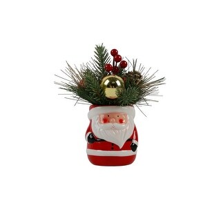 Xmas Mix in Santa Ceramic Pot - Bed Bath & Beyond - 34545607