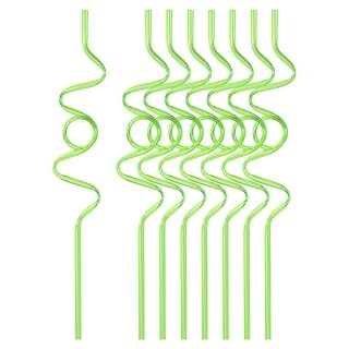 20pcs Silly Straws, 260x35mm Crazy Straws for Gift Christmas - Green ...