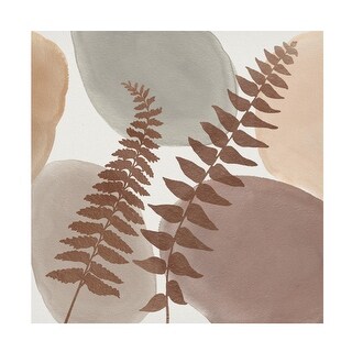 Cora Niele 'Fern Leaves on Watercolor Shapes' Canvas Art - Bed Bath ...