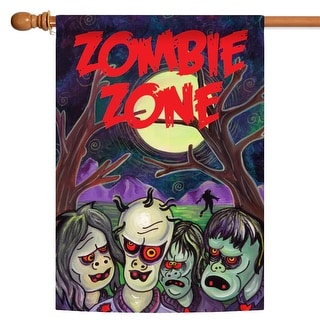 Halloween Zombie Zone Outdoor House Flag 40" x 28" - Bed Bath & Beyond ...