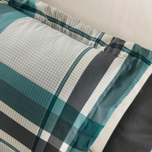 dark teal patterned sheets