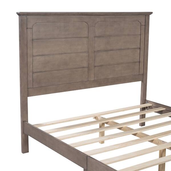 queen elevated platform bed frame