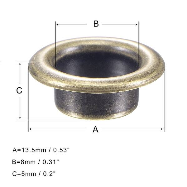Copper Chrome Plated Eyelets with Washers Rivets Bronze for Leather ...