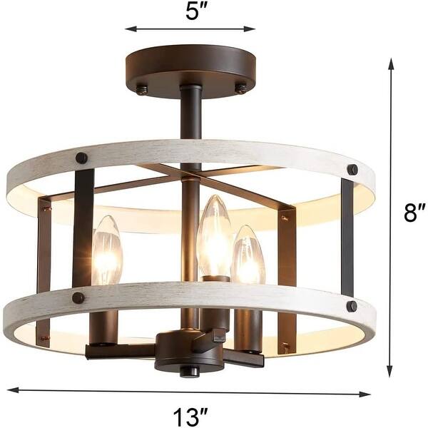 2 light farmhouse flush mount ceiling light fixture glass black close ...