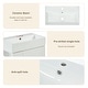 21.6-inch White Bathroom Vanity with Single Ceramic Vessel Sink - Bed ...