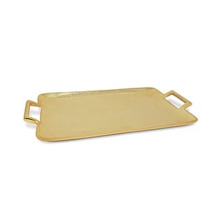 Gold Rectangle Serving Tray with Handles - Bed Bath & Beyond - 42557657