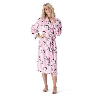 Sanrio Hello Kitty Cute All Over Women's Silk Touch Lounge Robe - Bed ...