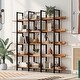 Five-tier Large Shelf Storage Bookcase with Anti-falling Device, Black ...