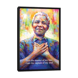 iCanvas "Nelson Mandela II" by Leon Devenice Framed Canvas Print - Bed ...