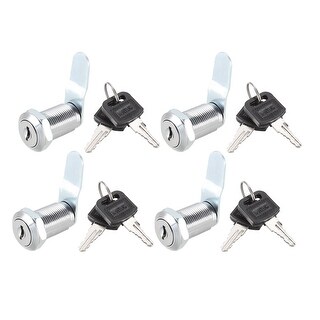 Cam Lock 25mm Cylinder Length Fit on Max 5/8-inch Keyed Different 4Pcs ...