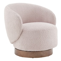 Ariel Upholstered Swivel Accent Chair Fabric - On Sale - Bed Bath ...