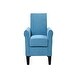 Modern Accent Chair Armchair Blue Tufted Armchair with Vintage Brass ...