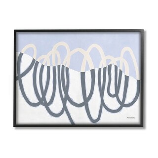 Stupell Contemporary Split Spiral Shape Framed Giclee Art, Design by ...