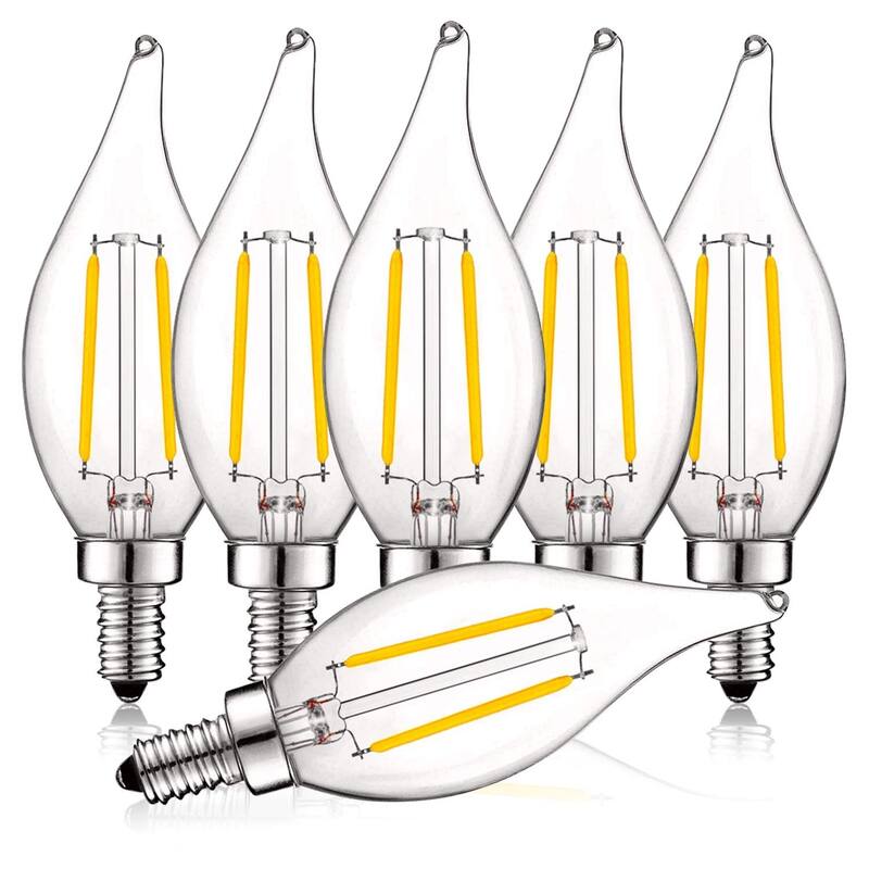 Luxrite Vintage A19 LED Light Bulbs 60W Equivalent, Dimmable, 800 ...