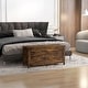 HOMCOM Storage Chest, Wooden Box with 2 Safety Hinges and Cut-out ...