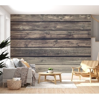 Peel & Stick Wall Mural - Country Style Wooden Planks - Removable ...