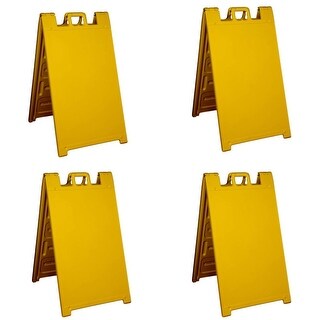 Plasticade Signicade A Frame Portable Folding Sidewalk Sign, Yellow (4 ...
