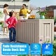 Outdoor Patio Storage Resin Lockable Deck Box - Bed Bath & Beyond ...