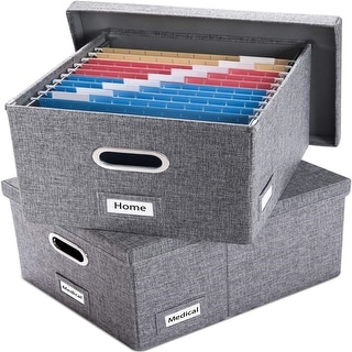 File Organizer Box - Set of 2 (17x14x11.2 inch) - Bed Bath & Beyond ...