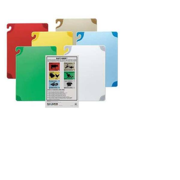 San Jamar Cutting Board Set,12x18 in,Assorted CBG1218KCGR - 1 Each ...