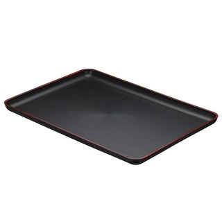 Japanese Style Plastic Rectangular Tray, Wood Grain Food Serving Tray ...