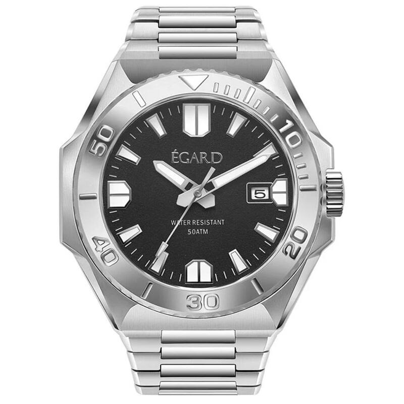 Egard Men's King Ocean Black Dial Watch - WCH-5095-G0G003 - One Size ...