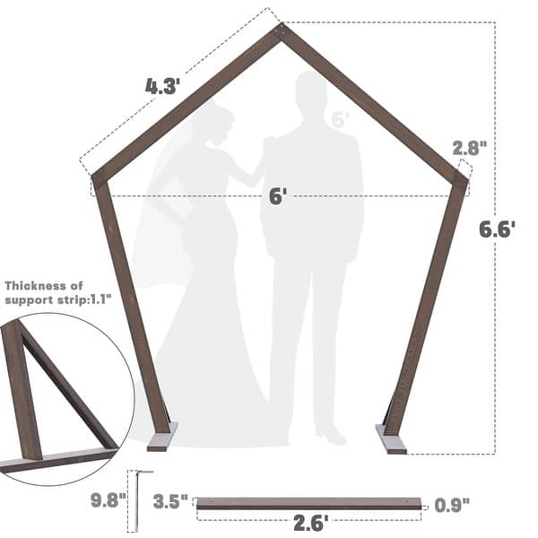 Wedding Arch 6.6FT Triangle Wedding Arches Ceremony, Indoor Outdoor ...