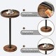 Round Side Table for Small Spaces - Modern Accent Stand with Metal Leg ...