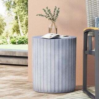 Simple Cylindrical Shape Corner Table with Beveled Design, Modern ...