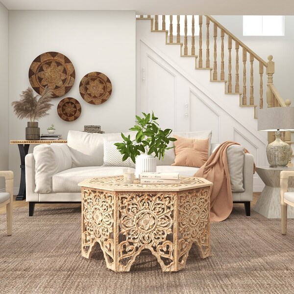 Cream and wood coffee table store