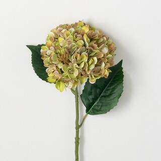 22" Artificial Gold Green Flowering Hydrangea - Bed Bath & Beyond ...